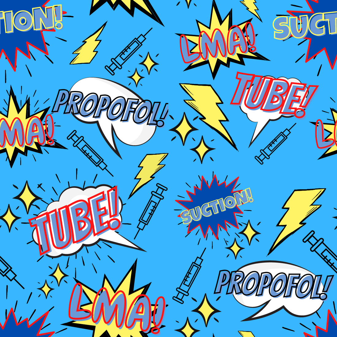 Anesthesia Comic Words Ponytail Scrub Hat – Chic2Surgery